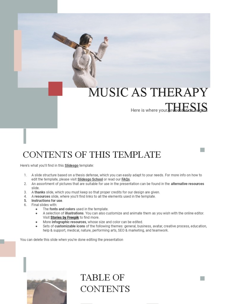 Music As Therapy Thesis - by Slidesgo | PDF | Planets | Mercury (Planet)