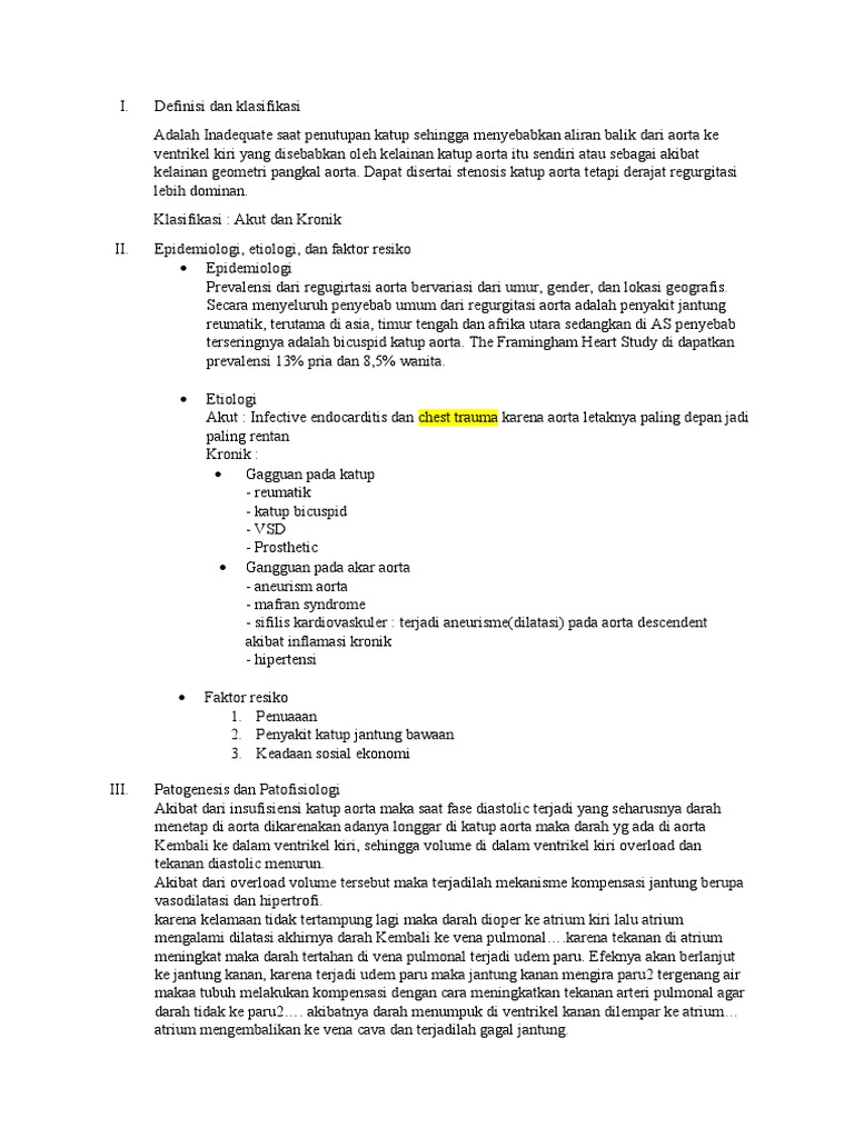 Aortic Regurgitasi | PDF