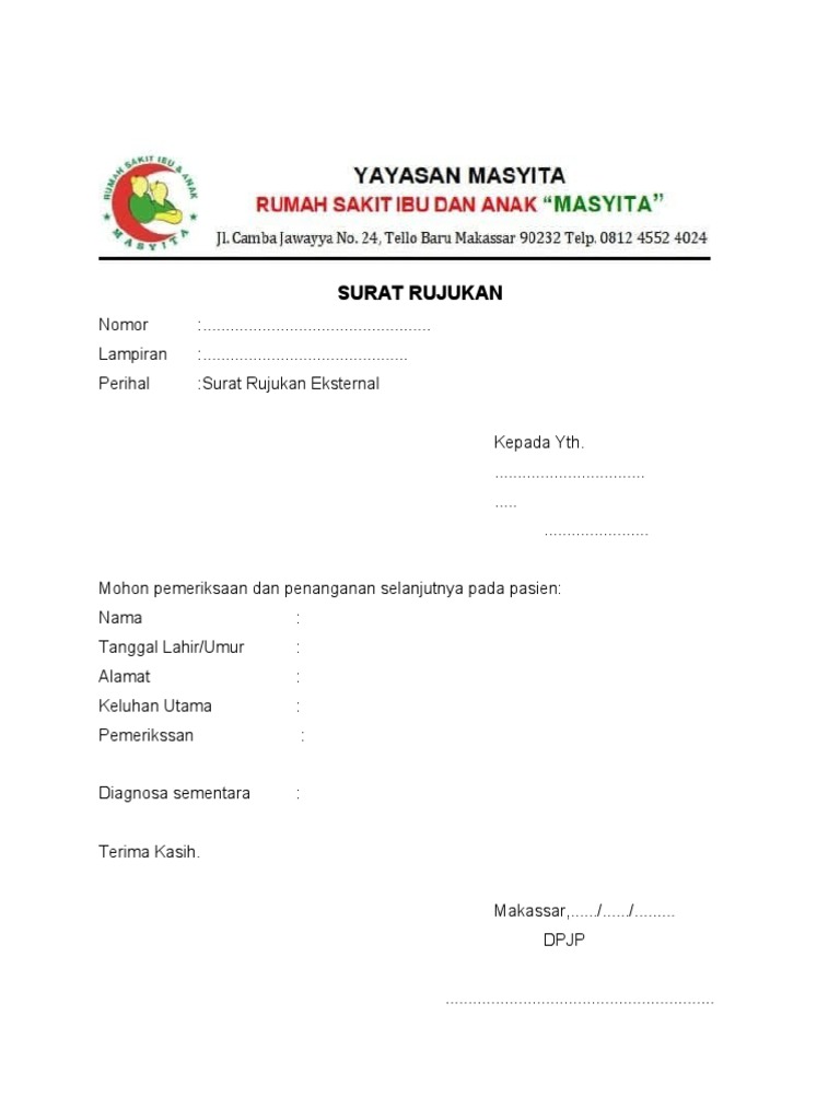 Surat Rujukan Radiologi | PDF