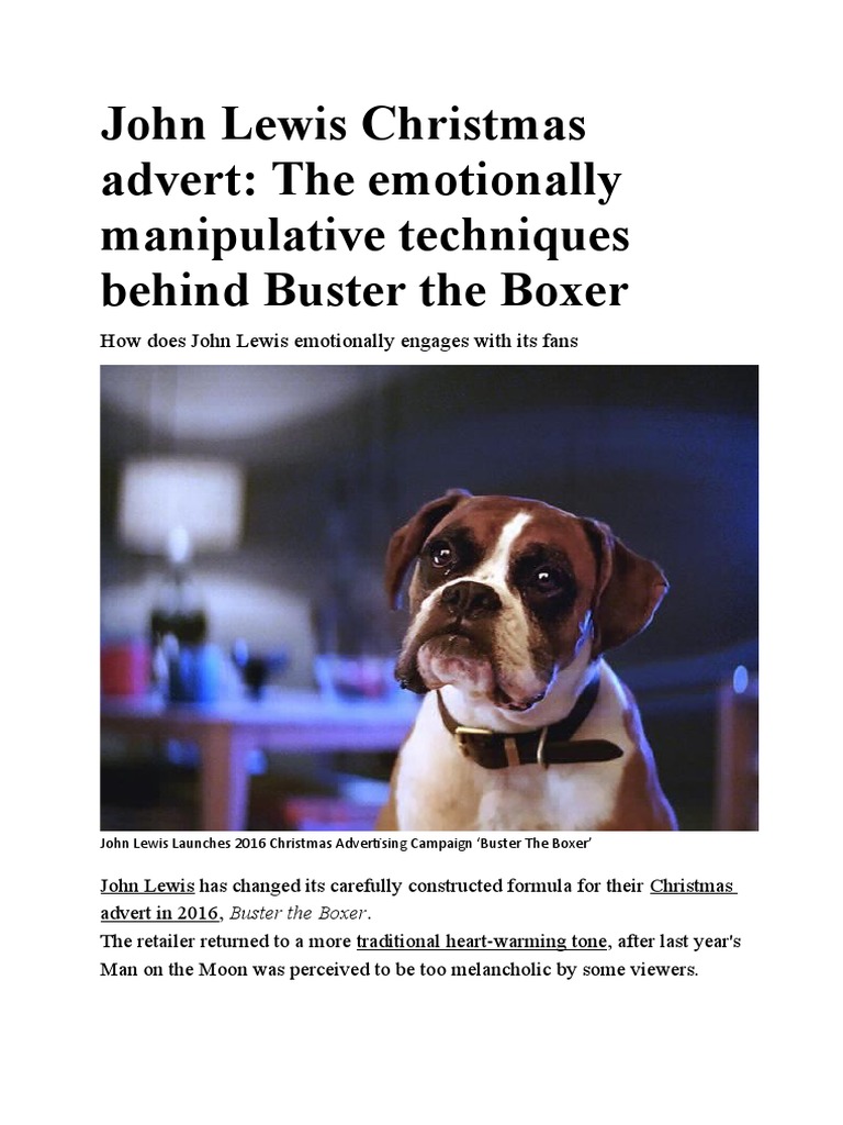 John Lewis Christmas Advert | PDF | Advertising | Storytelling