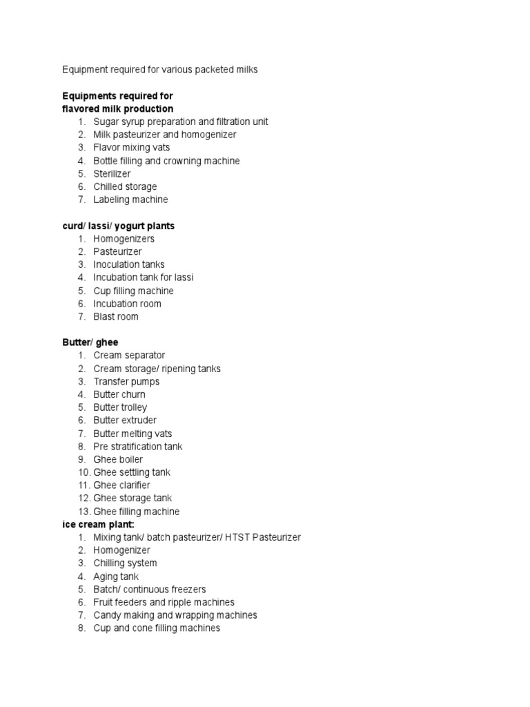 Dairy Processing Assignment 2 | PDF