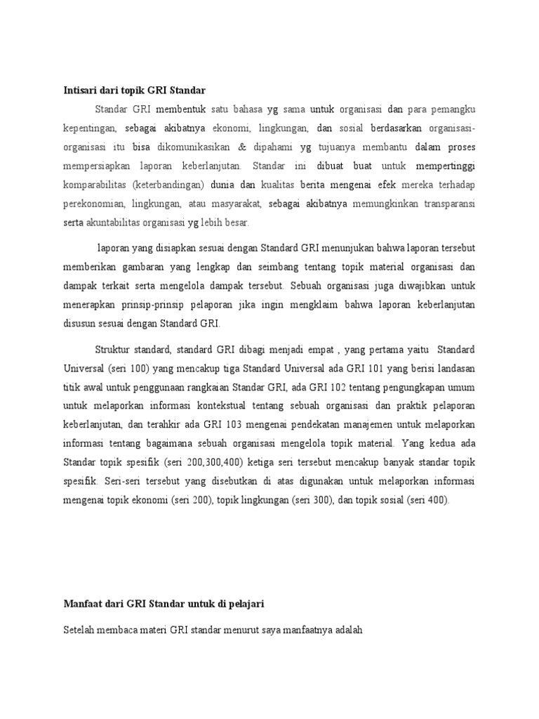 GRI Standar | PDF