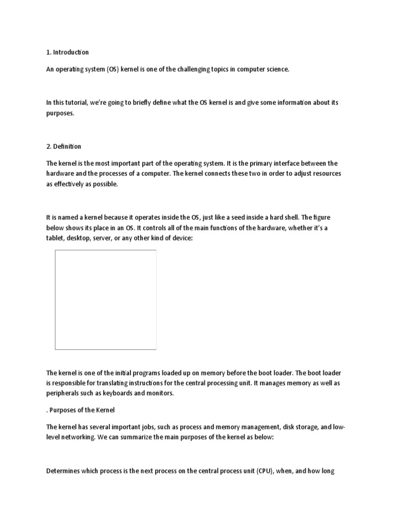 Introduction of O. S Kernel | PDF | Kernel (Operating System) | Process (Computing)