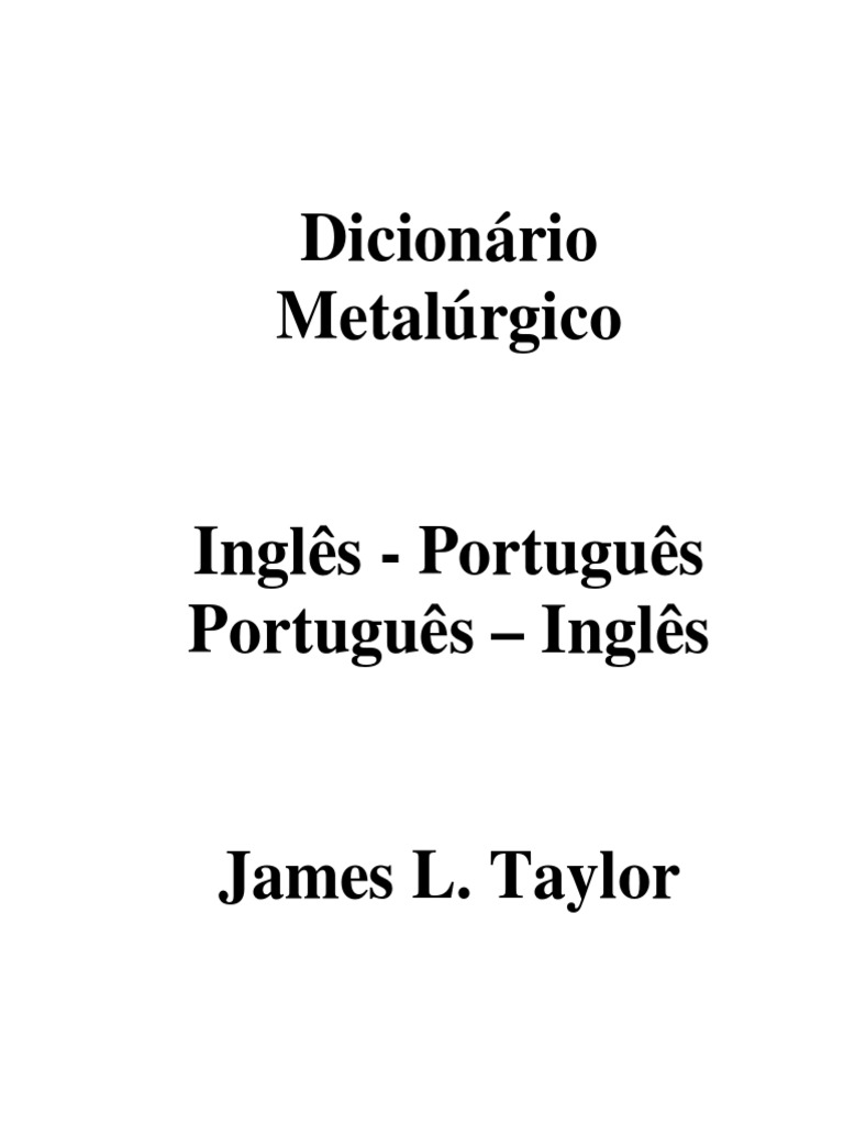Dicionário Metalúrgico | PDF | Vestir-se | Materiais