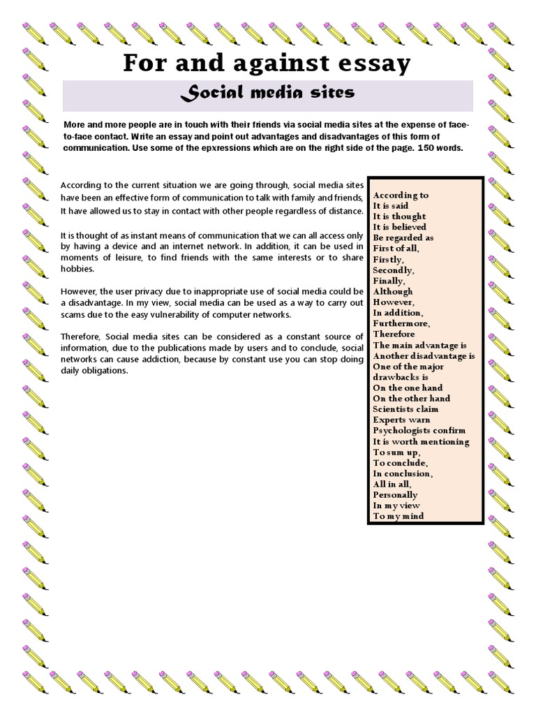 WRITING UNIT 1 Social-Media-Essay-Writing | PDF | Popular Culture ...