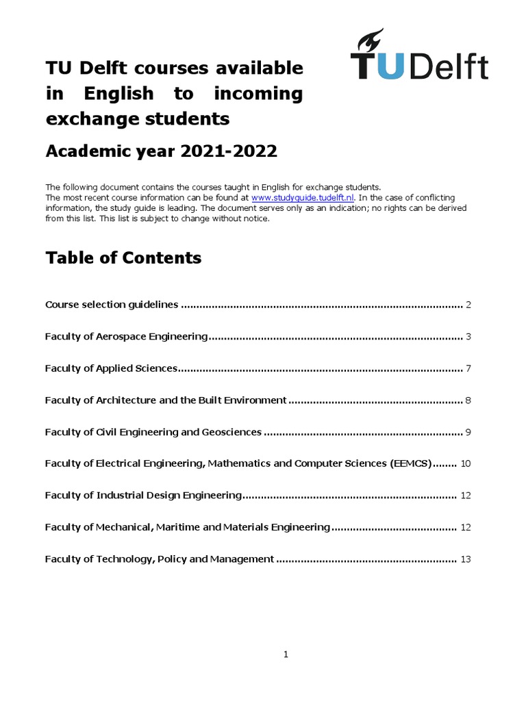 List of English Courses 2020-2021 FINAL VERSION | PDF | Bachelor Of ...