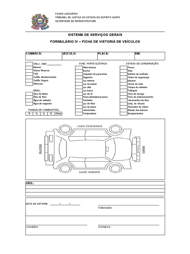Fromulario IV-Ficha de Vistoria - NP11.03 | PDF