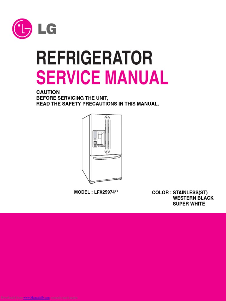 Lfx25974 Series | PDF | Refrigerator | Printed Circuit Board