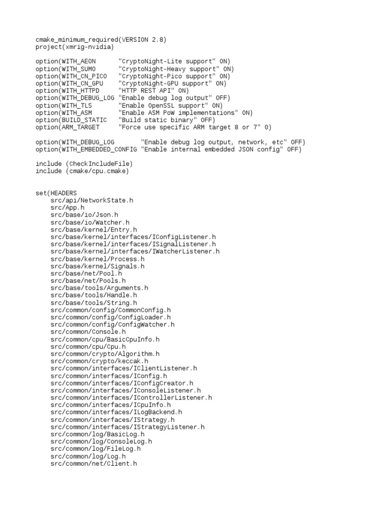 CMake Lists | PDF | Kernel (Operating System) | System Software
