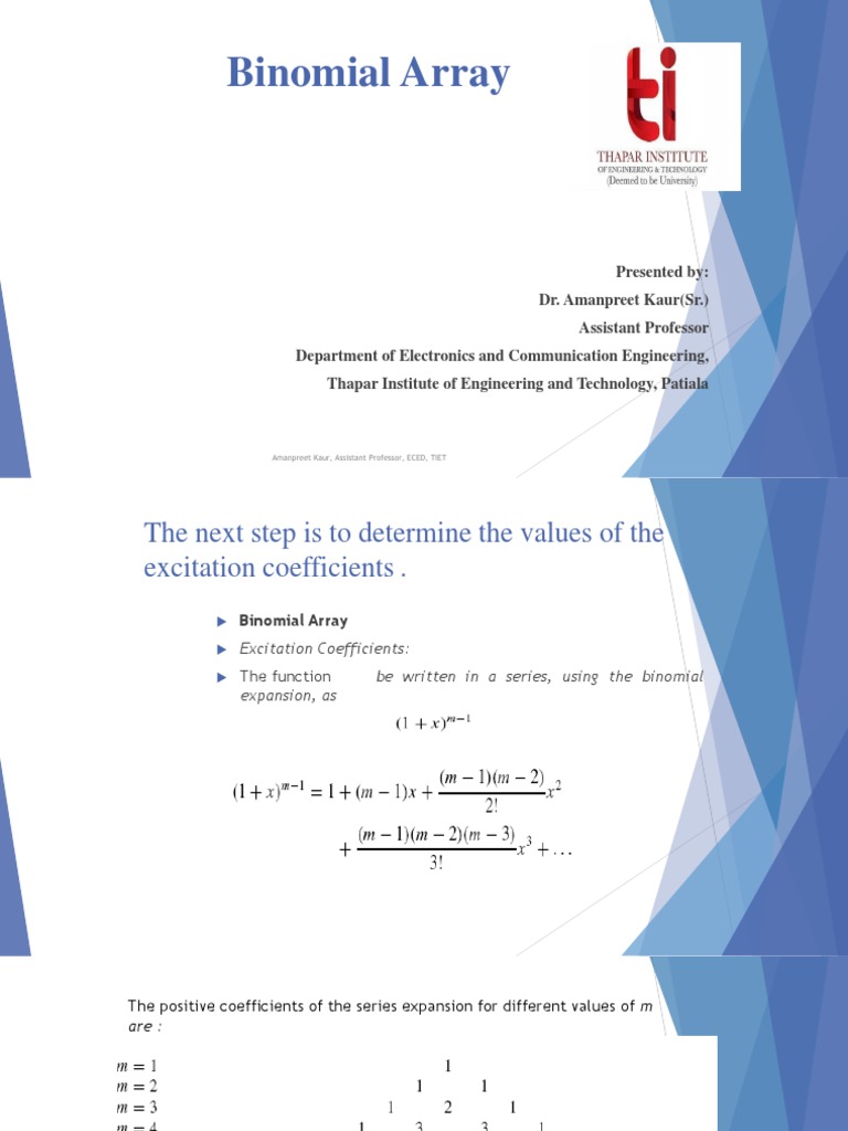 Binomial Array Design Guide | PDF