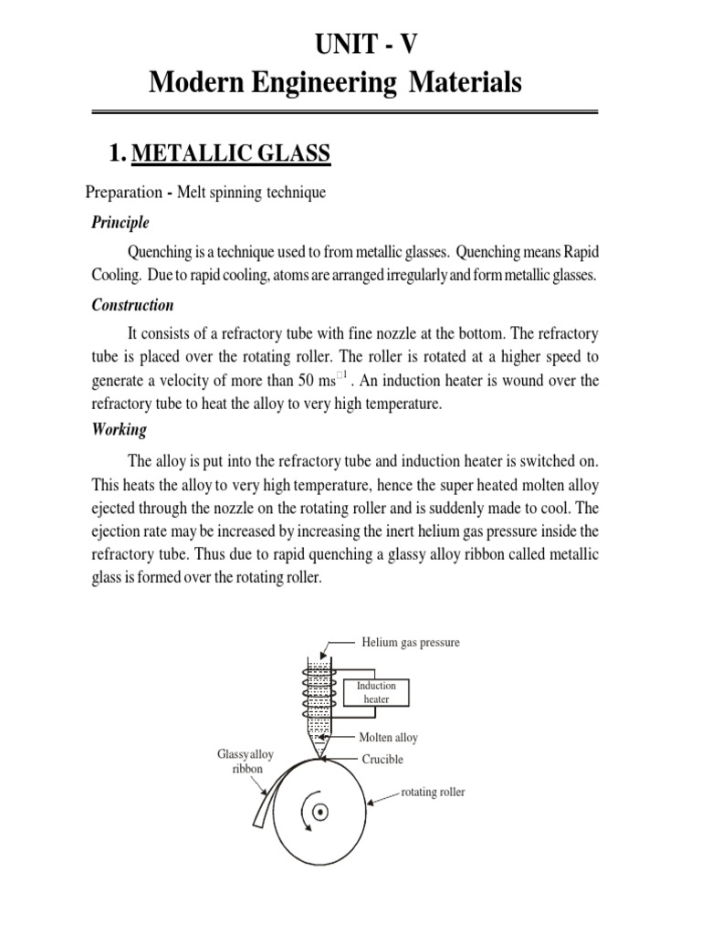Modern Engineering Materials: Unit - V | PDF | Shape Memory Alloy | Nanomaterials