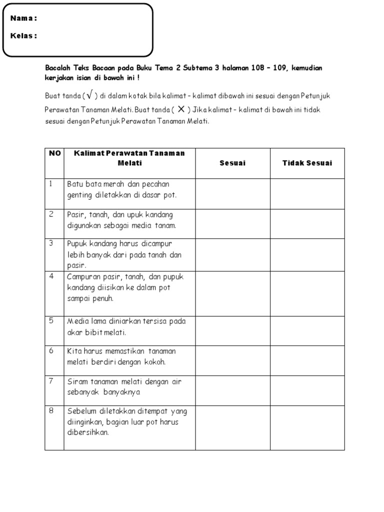 LKS Kelas 3 Tema 2 | PDF