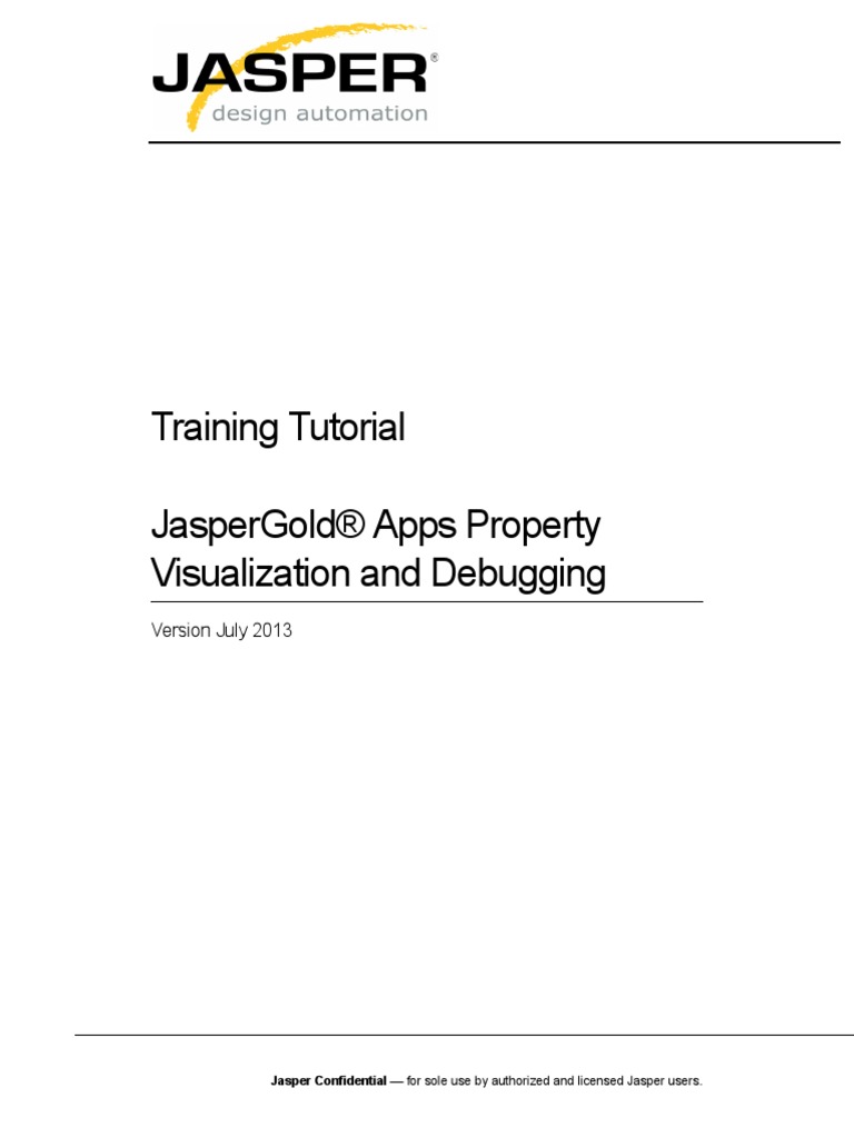 Training Tutorial Jaspergold® Apps Property Visualization and Debugging ...