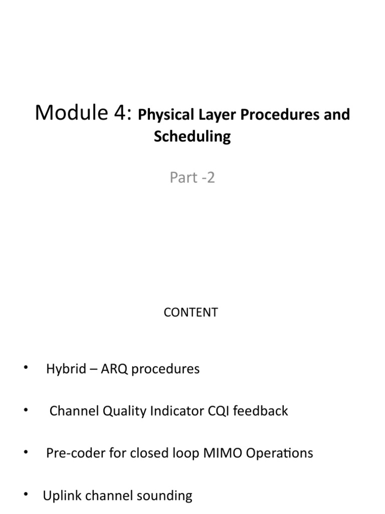 LTE Physical Layer Procedures Overview | PDF | Mimo | Duplex ...