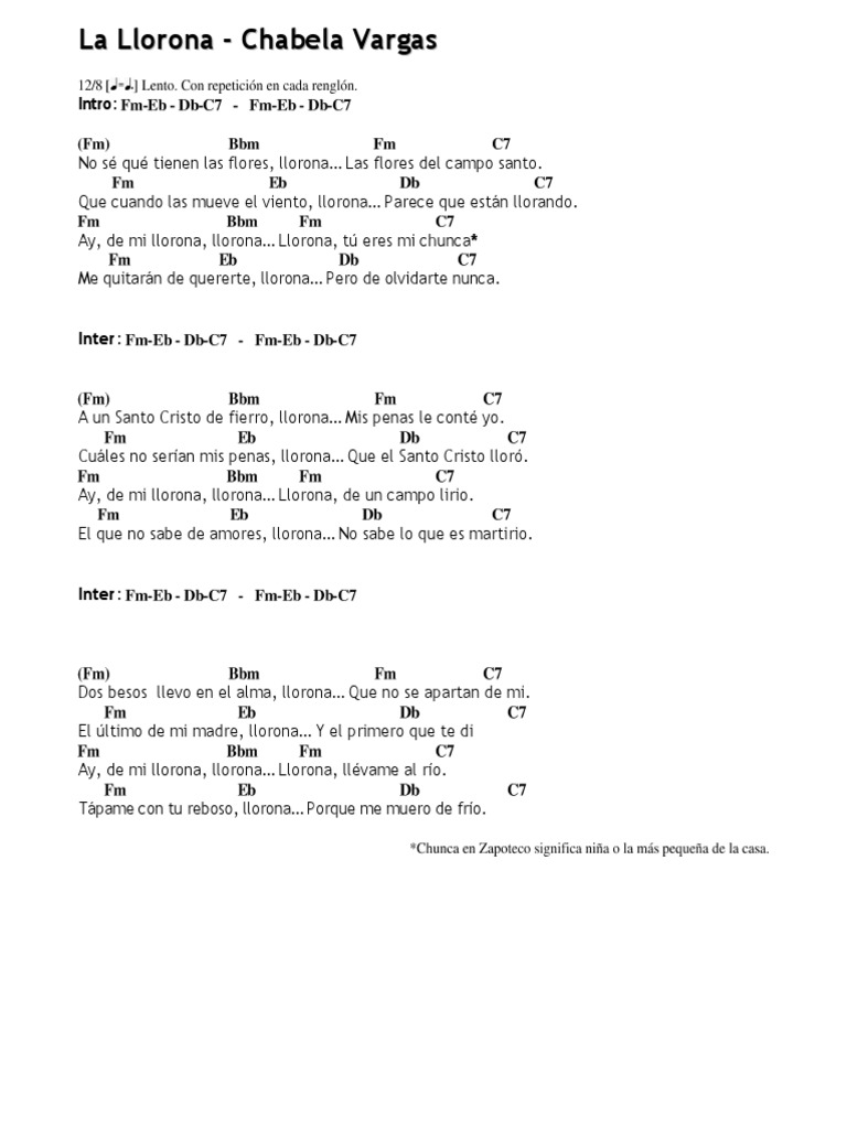 Chabela Vargas - La Llorona | PDF | Arte | Religión y espiritualidad