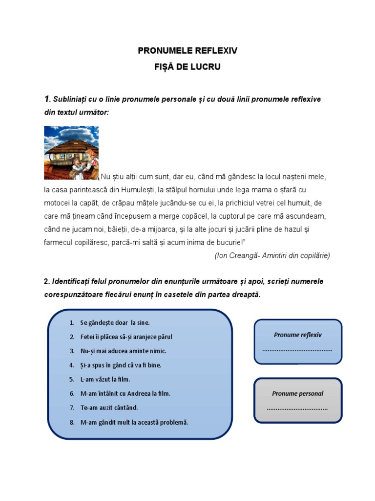 2 Pronumele Reflexiv | PDF