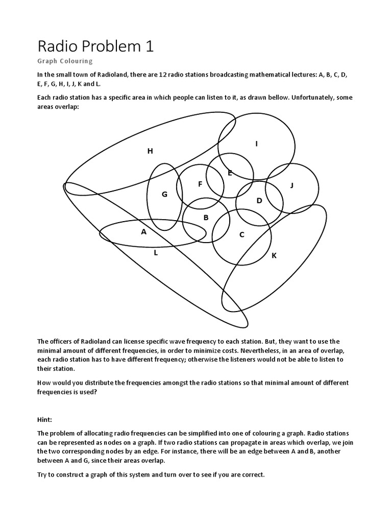 Radio Problem 1: Graph Colouring | PDF