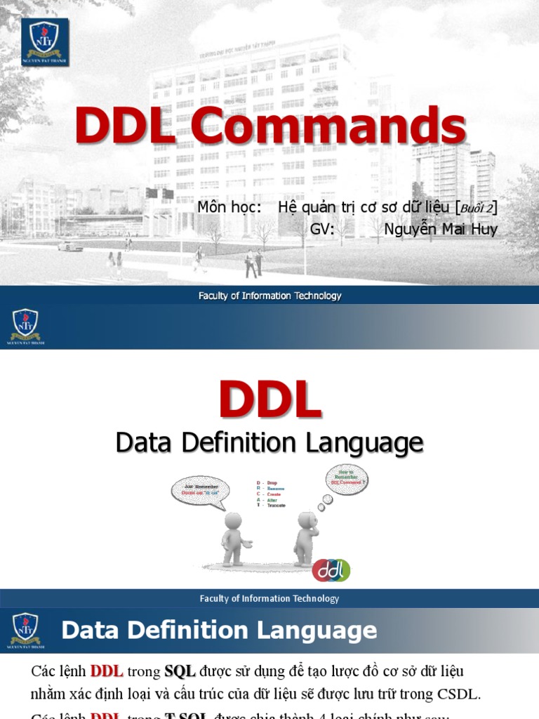01 SQL DDL Commands | PDF | Data Management Software | Data Model