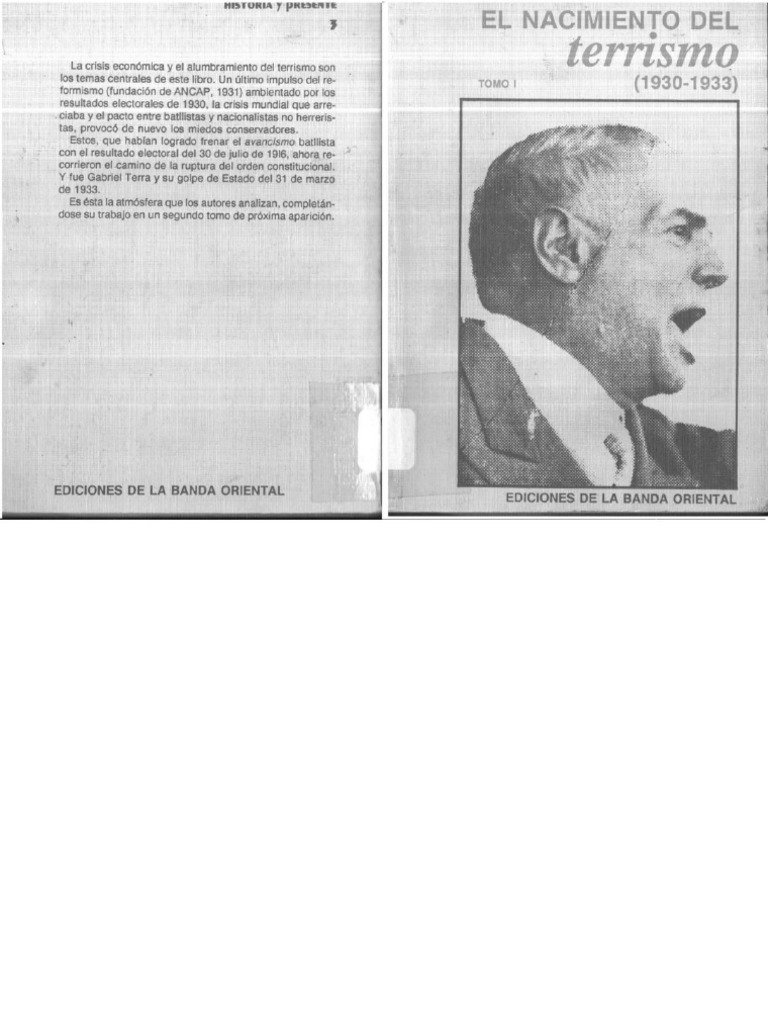 Gerardo Caetano El Nacimiento Del Terrismo. Tomo 1 | PDF