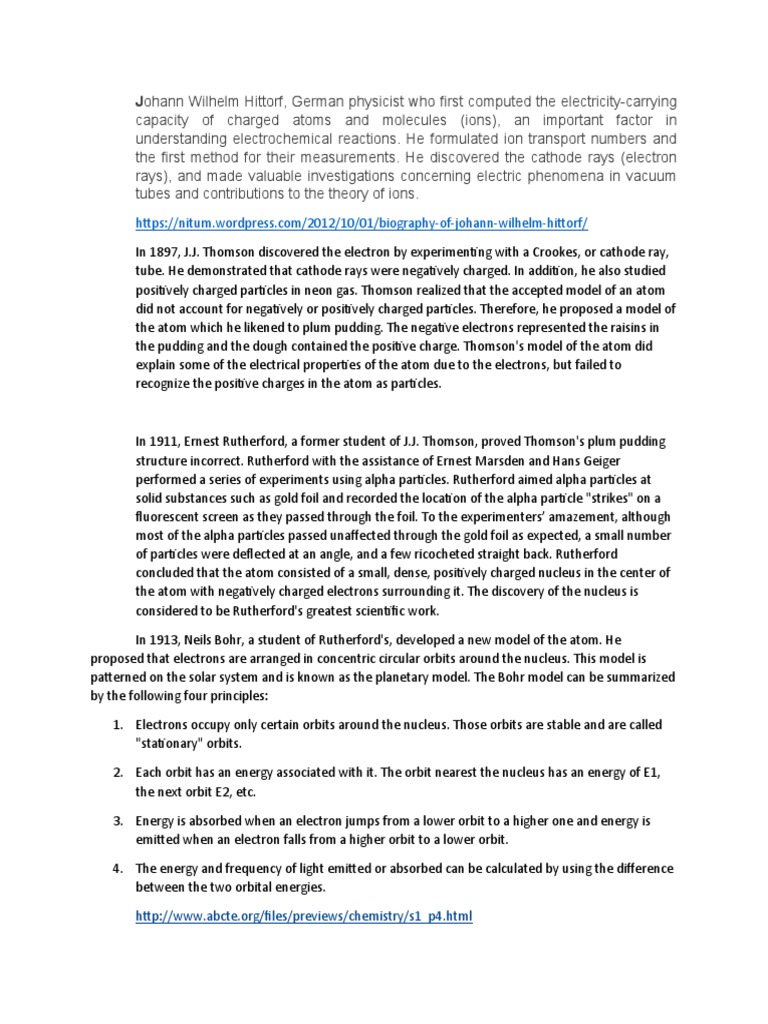 Johann Wilhelm Hittorf | PDF | Electron | Quantum Mechanics