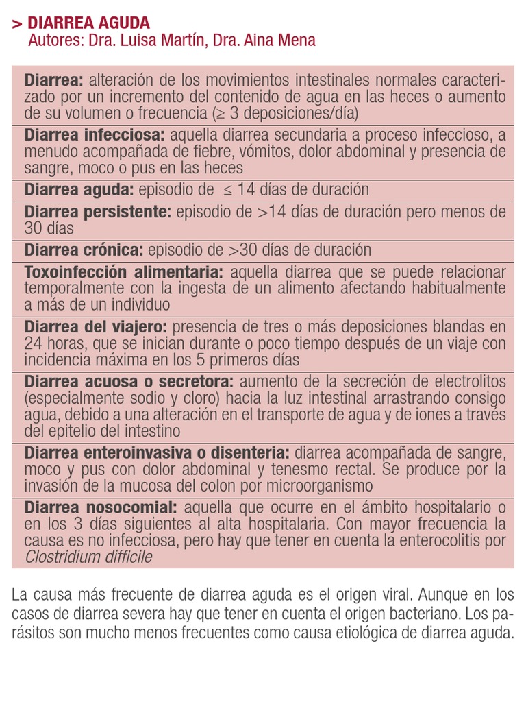 Diarrea Aguda | PDF | Diarrea | Ciencias de la Salud