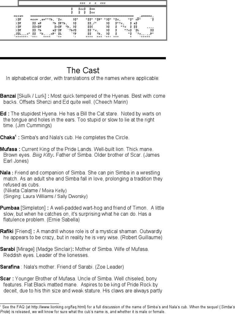 Lion King Draft Script.74711918 | PDF