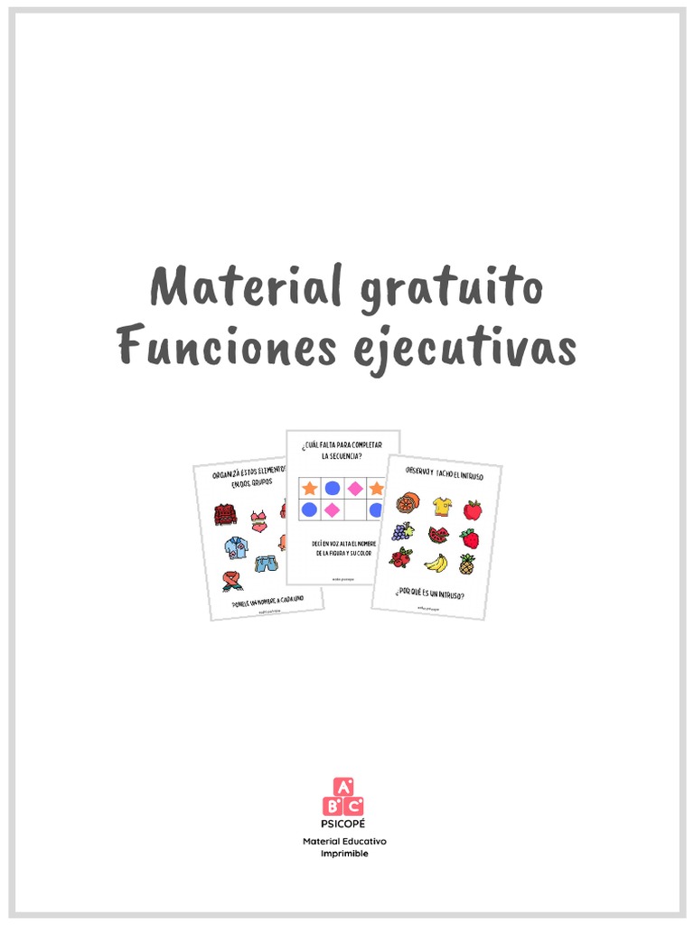 Tarjetas para Trabajar Funciones Ejecutivas | PDF | Artes del Lenguaje ...