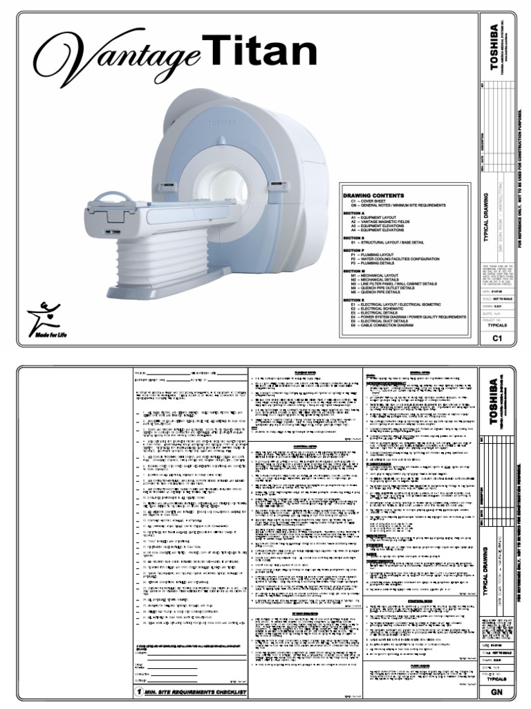 Toshiba Vantage Titan MRI Drawing | PDF | Building Engineering