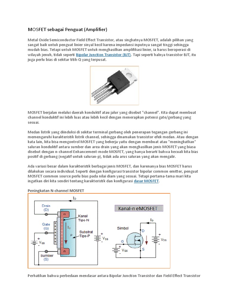 MOSFET Sebagai Penguat | PDF