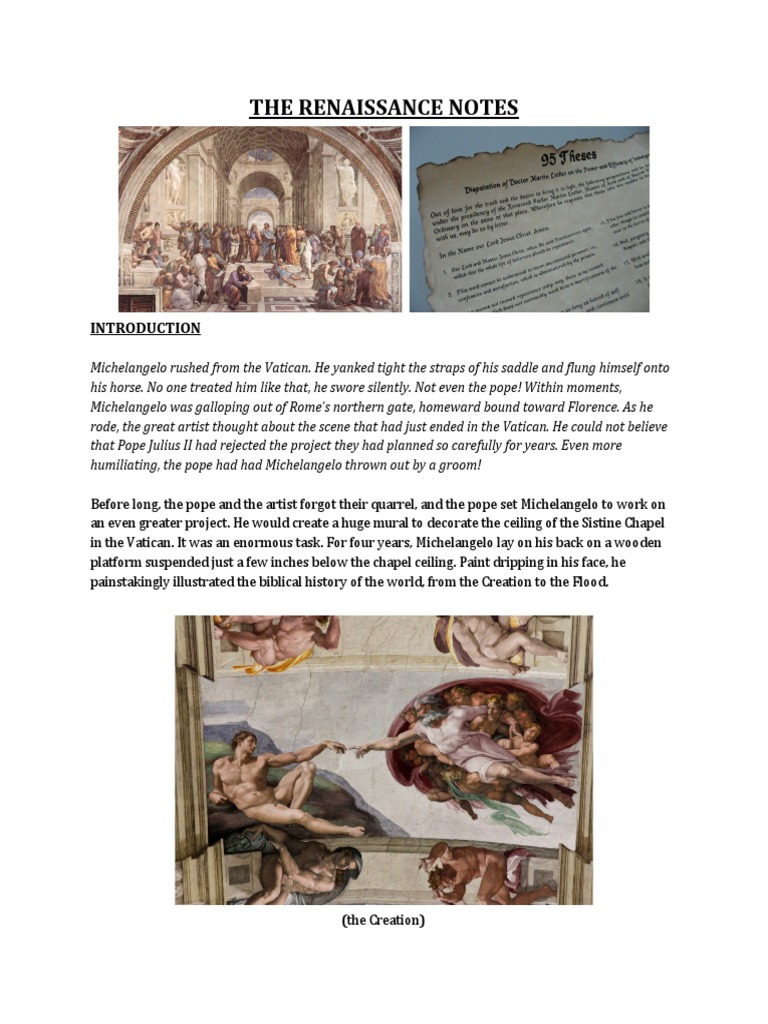 The Renaissance Notes | PDF | Renaissance | House Of Medici