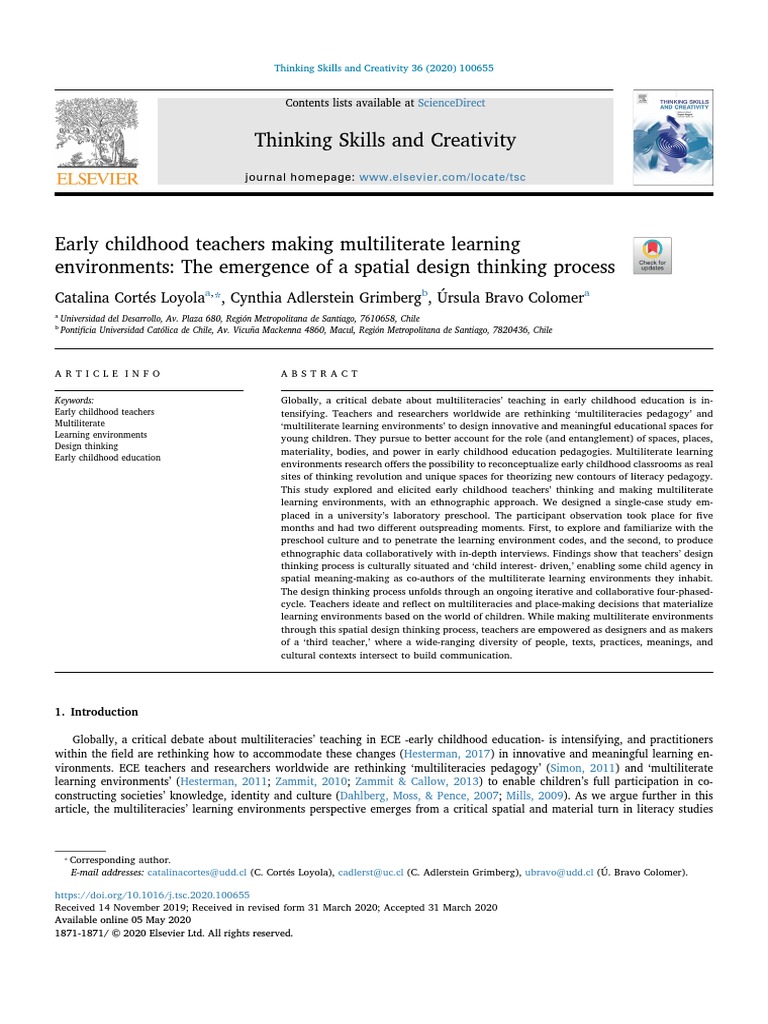 Ece Design Thinking | PDF | Pedagogy | Early Childhood Education