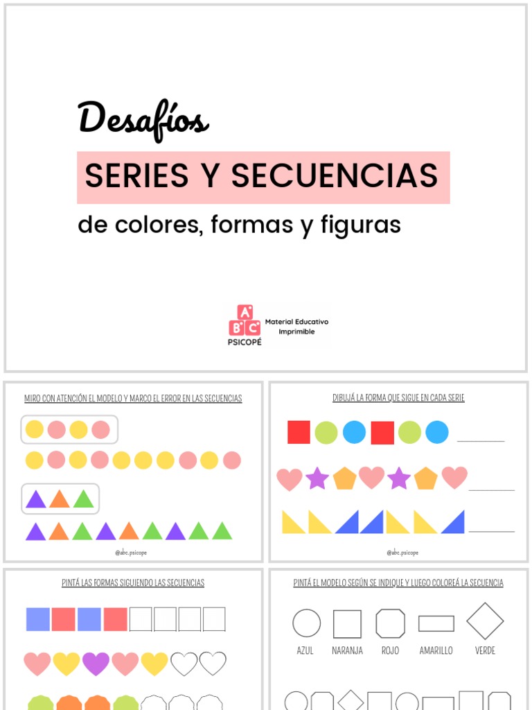 Desafíos de Secuencias Colores y Formas | PDF