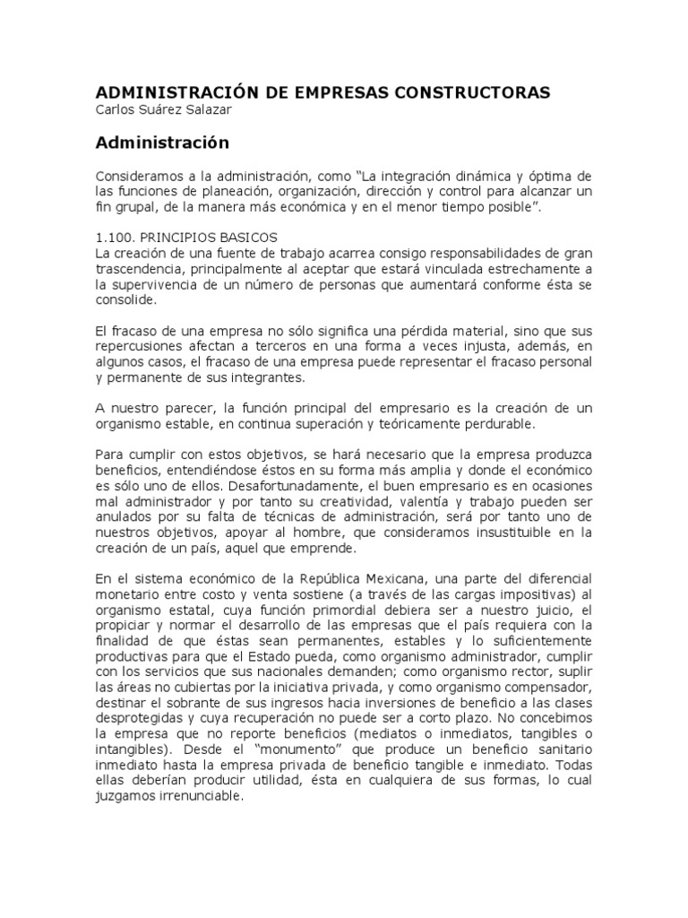 Administración de Empresas Constructoras | Descargar gratis PDF | Gestión de recursos humanos ...