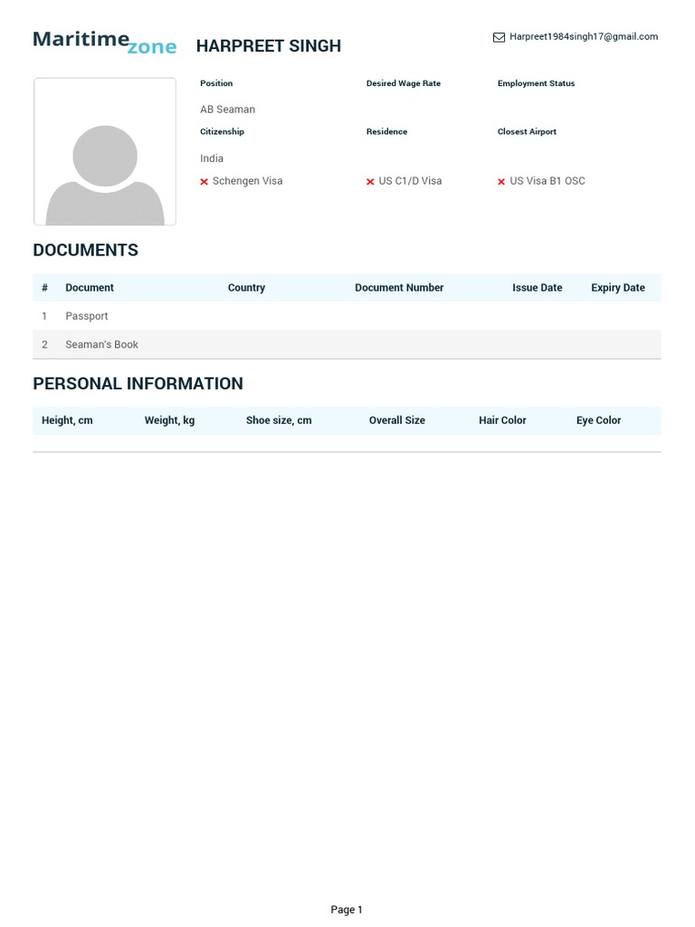 CV Harpreet Singh | PDF