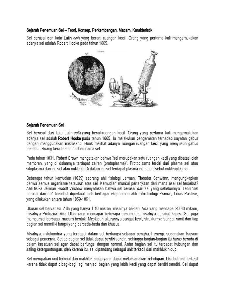 Sejarah Penemuan Sel Pdf