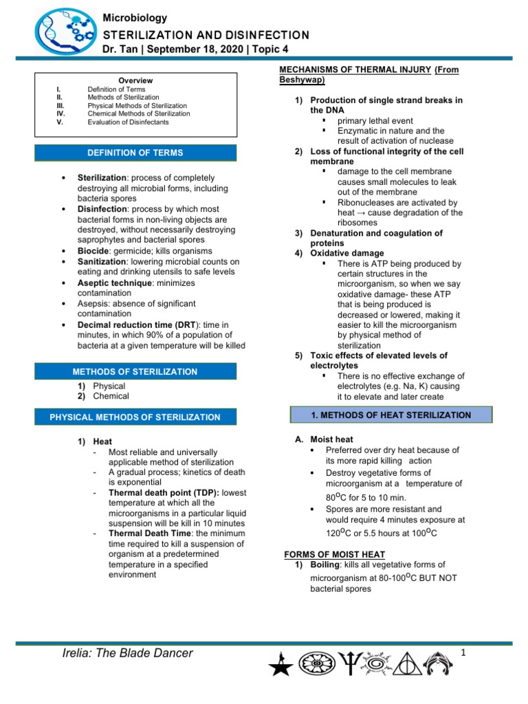 Sterilization and Disinfection IBD | Download Free PDF | Sterilization ...