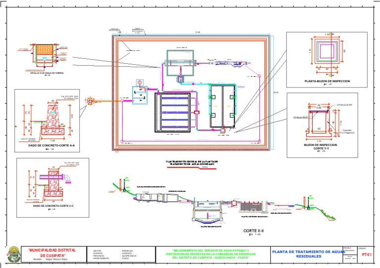 1.0 Plano Ptar-Ptar | PDF | Tubería (transporte de fluidos) | Ingeniería mecánica