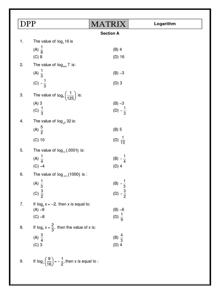 Logarithm DPP | PDF | Number Theory | Combinatorics