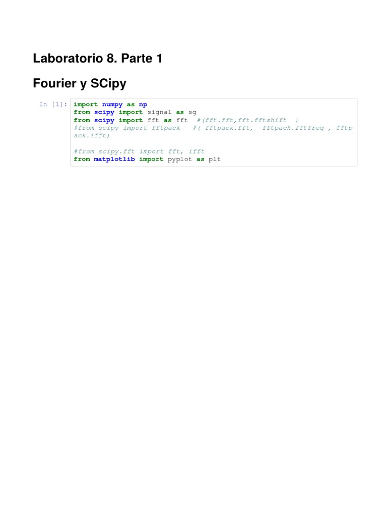 Fourier 1 | PDF | Transformada rápida de Fourier | Software