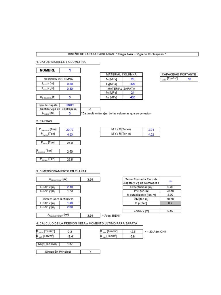 Cimentacion Excentrica | Descargar gratis PDF | Ingeniería estructural ...