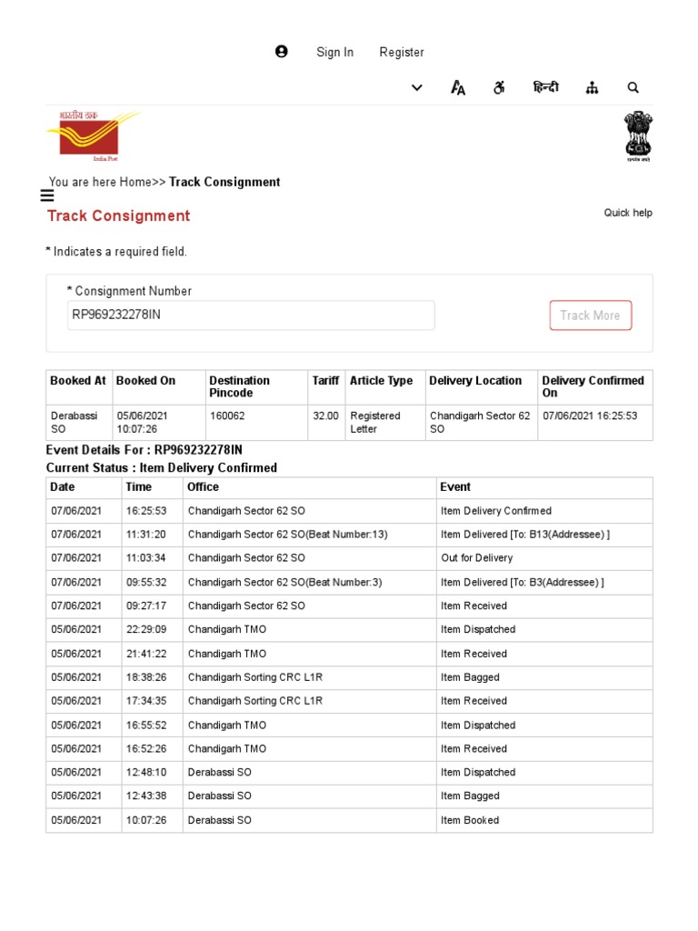 Track Consignment: Sign in Register | PDF | Computing