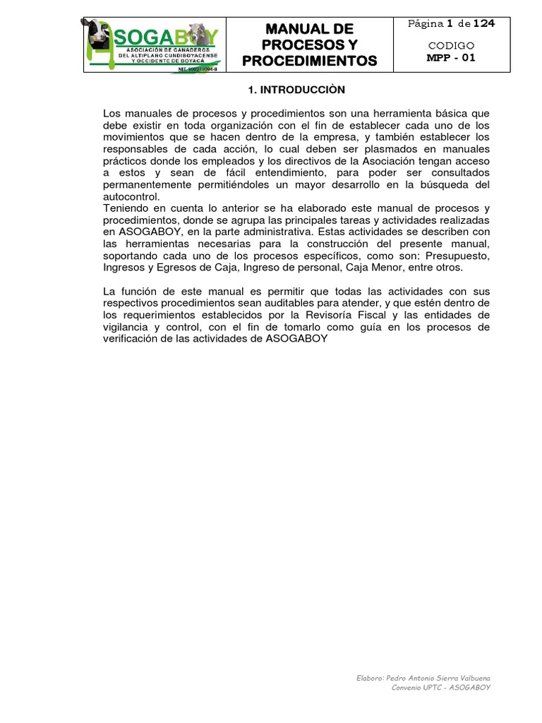 Manual de Procesos y Procedimientos | PDF | Información | Cuestionario