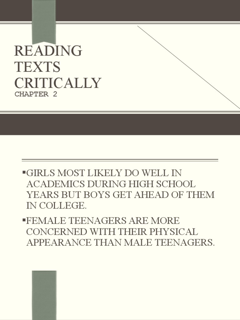 Reading Texts Critically | PDF | English Language | Writers