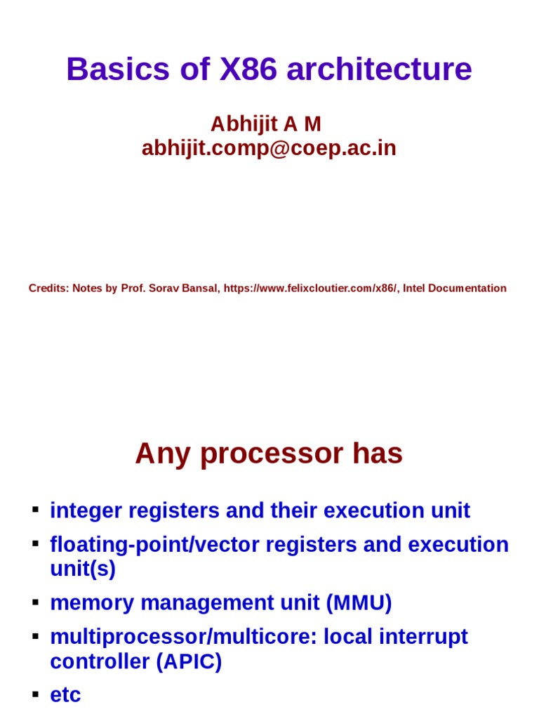 7.x86 - Architecture | PDF | Office Equipment | Integrated Circuit