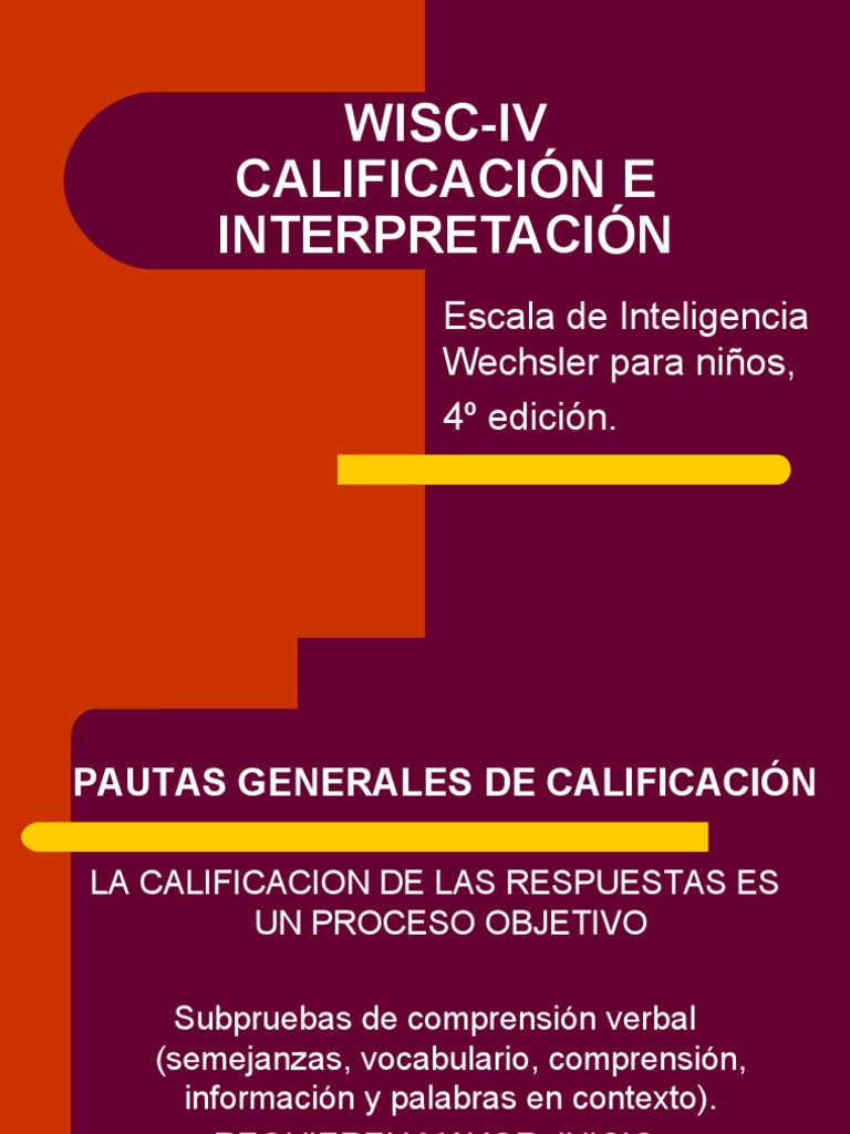 Wisc Interpretacion1 | PDF | Cognición | Ciencia cognitiva
