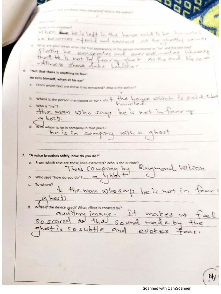 Poetry Answers | PDF