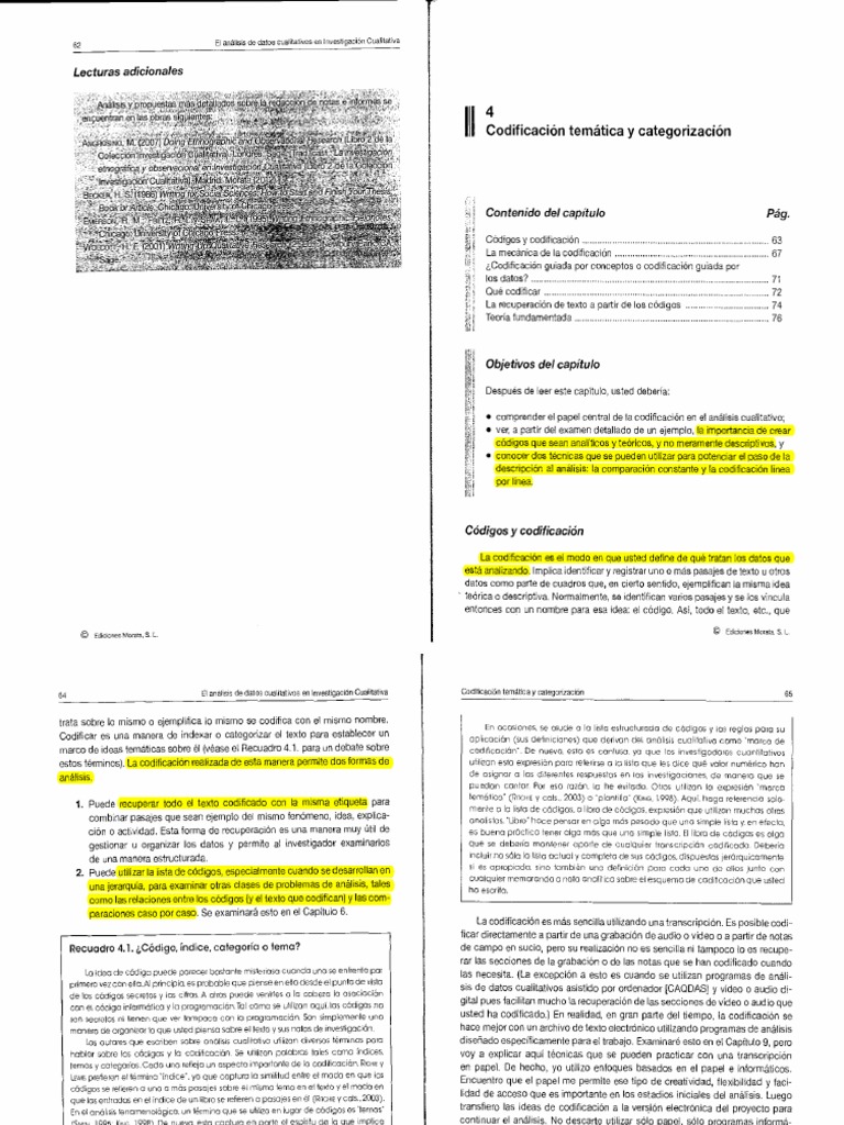 Gibbs Codificacion Tematica y Categorizacion | PDF | Teoría | Conocimiento