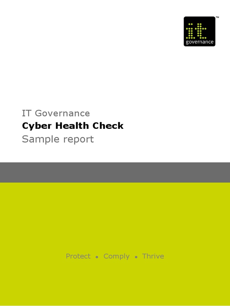 Cyber Health Check Sample Report | PDF | Security | Computer Security
