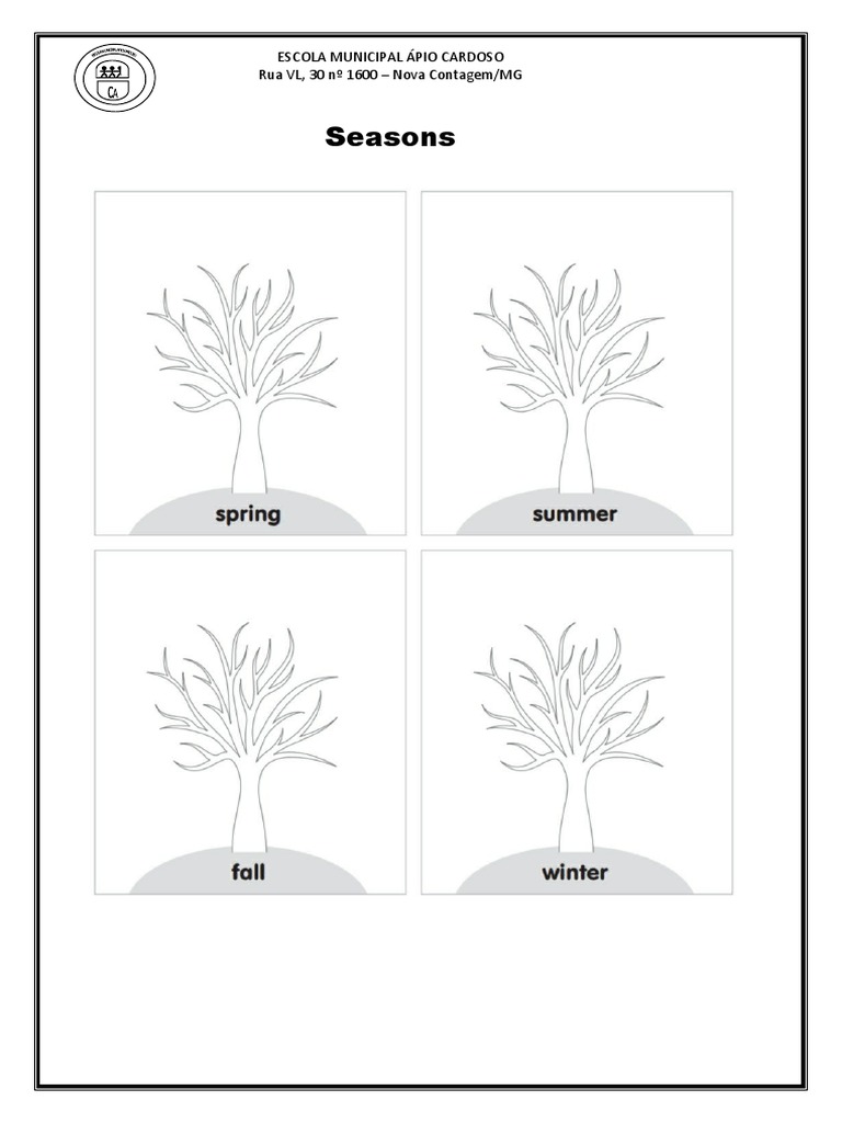 Atividade Seasons | PDF