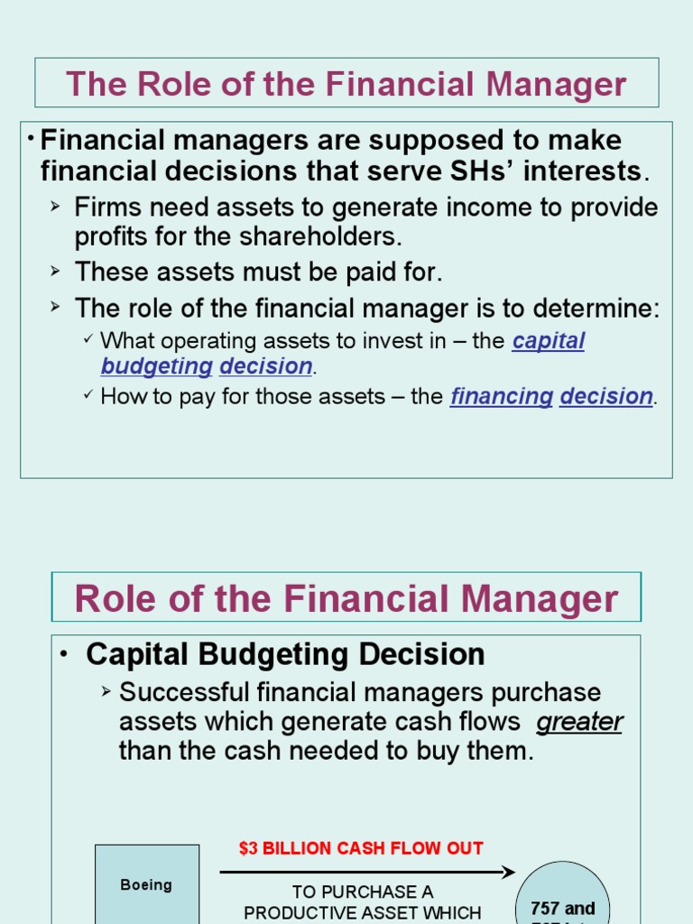 Role of Finance Manager | PDF | Trade | Economies